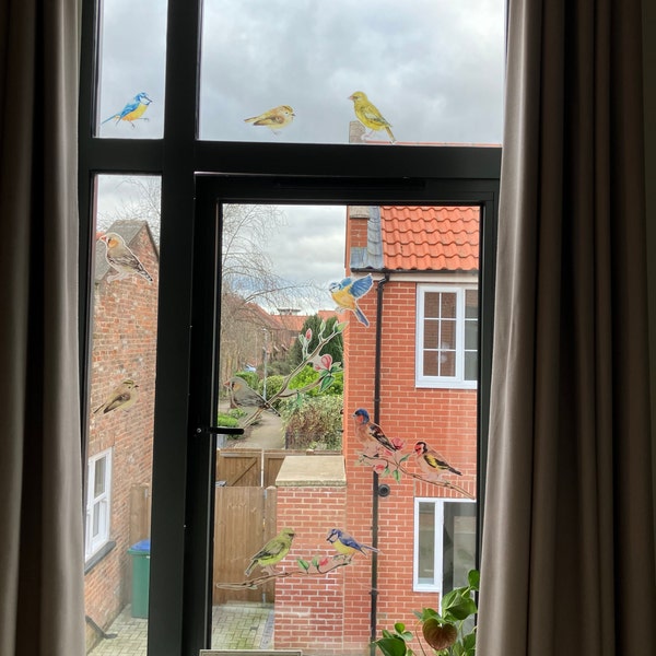 Spring Bird Window Stickers, Bird Window Decoration, Spring Window ...