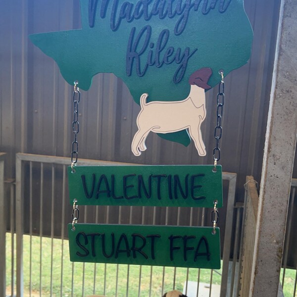 FFA Pig Stall Sign, Stall Name Tag, FFA Stall Animal Sign, Animal Name ...