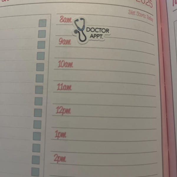 Doctor Appointment Planner Sticker / Pastel Colours | Doctor Appt ...