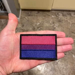 Bisexual Gay Pride Flag Embroidered Patch - Etsy