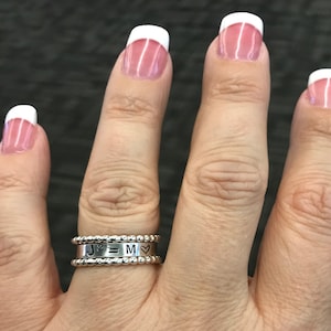 Word or Name in ASL / American Sign Language / Hand Stamped Cuff ...