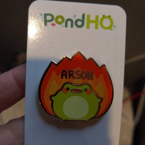Arson Frog Hard Enamel Pin - Etsy