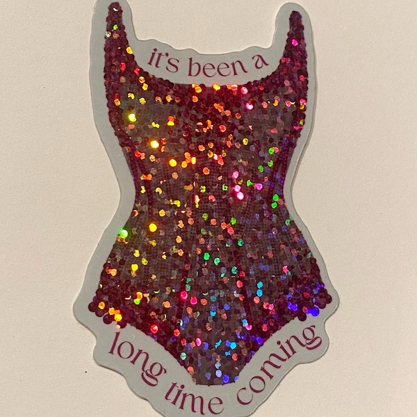 Pink Eras Glitter Bodysuit Tour Sticker - Etsy