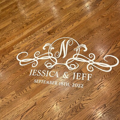 Custom Wedding Dance Floor Decal Removable Personalized Wedding Date ...
