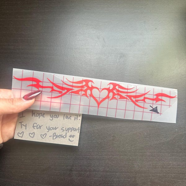 Bumper Sticker / Car Tramp Stamp / Y2K / Heart / Wings / Gothic / Vinyl ...