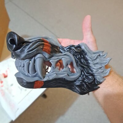 Wolf Mask, 3D Printed Cosplay or Costume Animal Wolf Face Mask, Wolf ...
