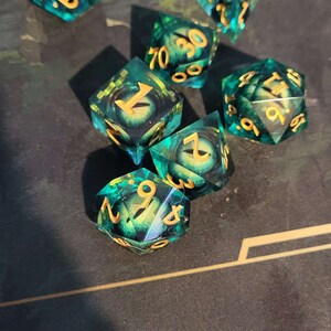 Arcane Tempest Dice Set for Dnd Sharp Edge Resin Dice for - Etsy
