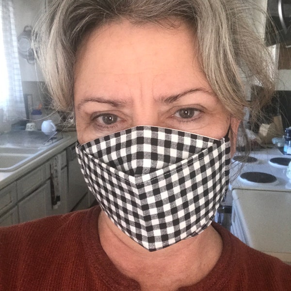 Womens and Mens 3D Face Mask | 3 Layers of High Quality 100% Cotton ...