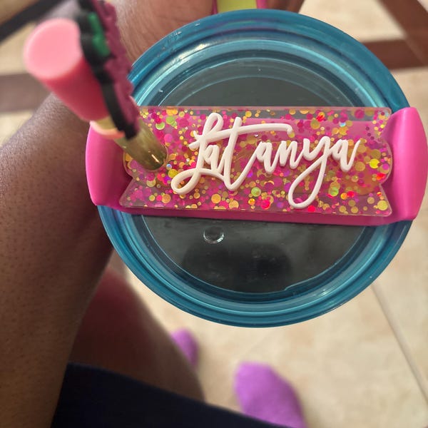 Owala Charm Freesip Name Tags, Custom Water Bottle Topper Tag ...