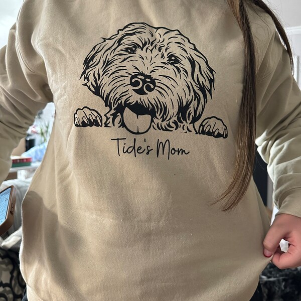 Goldendoodle Custom Sweatshirt, Dog Mom Gift, Personalized Dog ...