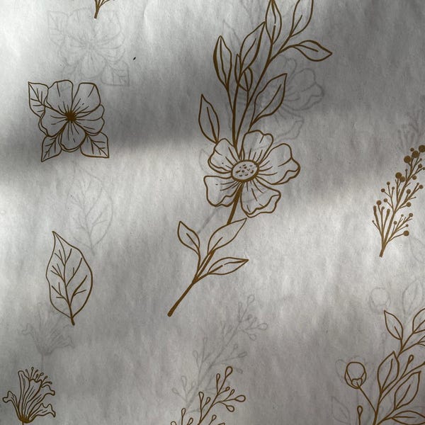Gold Thank You Fonted Translucent Paper, Sustainable Wrapping Tissue ...