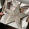 White Wood Star Christmas Tree Topper Decoration 12 Star Tree Topper Made From Reclaimed Wood ...