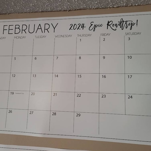 Most Popular: Extra Large Classic Monthly Printed Personalized Wall ...