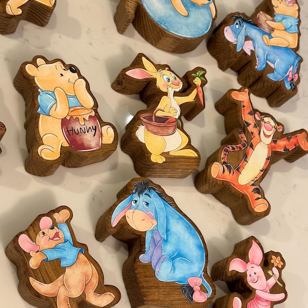 The Princess and the Frog Set of 6 Wooden Characters Tiana Frog Prince ...