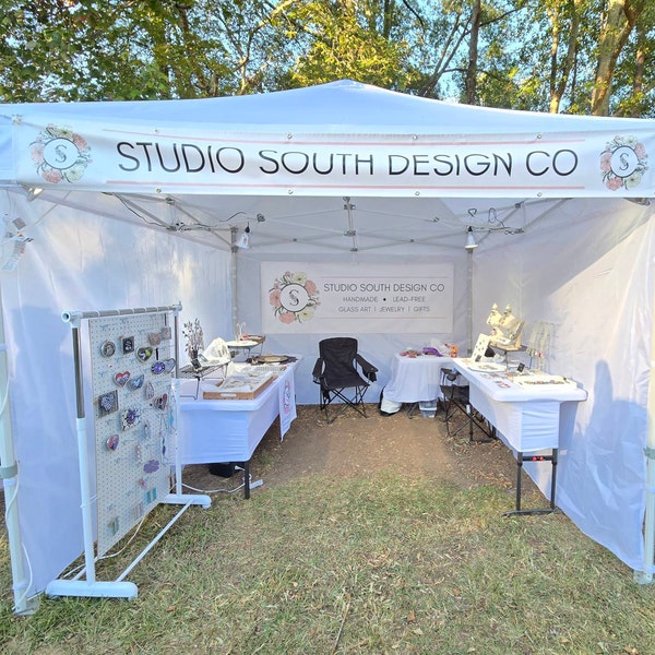 3-piece Custom Value Craft Show Package, Front 1x9 Banner, Back 3x8 ...