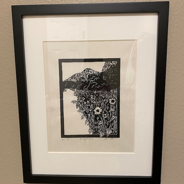 Ibis Linocut - Original Art Print - Hand-printed Florida Bird Block ...