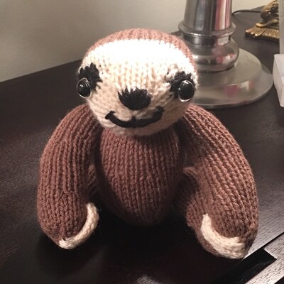 Three-toed Sloth Knitting Pattern - Etsy