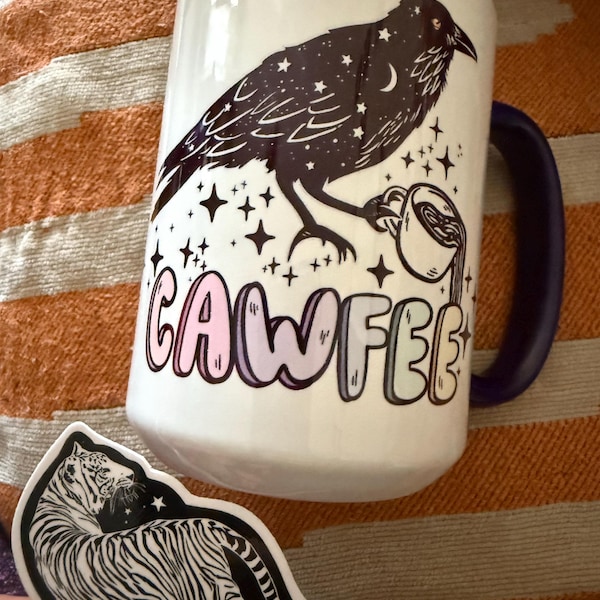 Punny Crow Mug Raven Coffee Cup Crow Themed Gift Coffee Humor Ironic ...