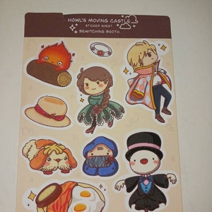 Howl's Moving Castle Sticker Sheet - Etsy
