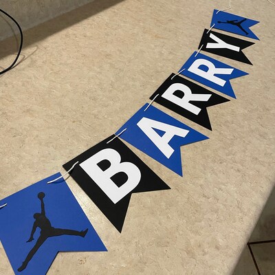 Jordan Jumpman Banner Air Jordan Birthday Banner Basketball Party ...