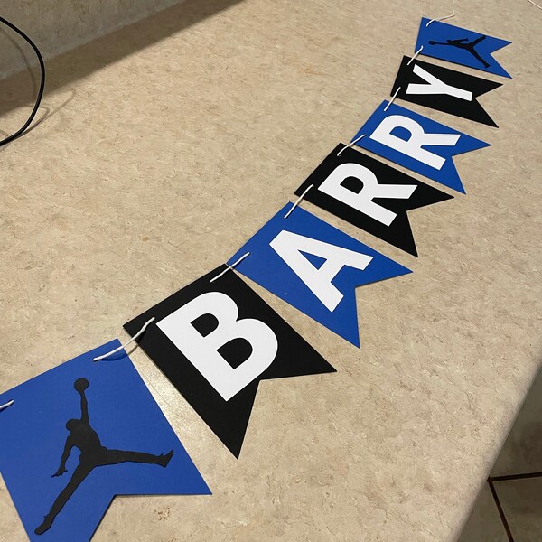 Jordan Jumpman Banner - Air Jordan Birthday Banner - Basketball Party ...