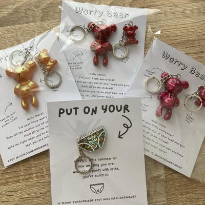 Worry Bear, Anxiety Relief Gift, Pocket Hug, Stress Relief Gift for Her ...