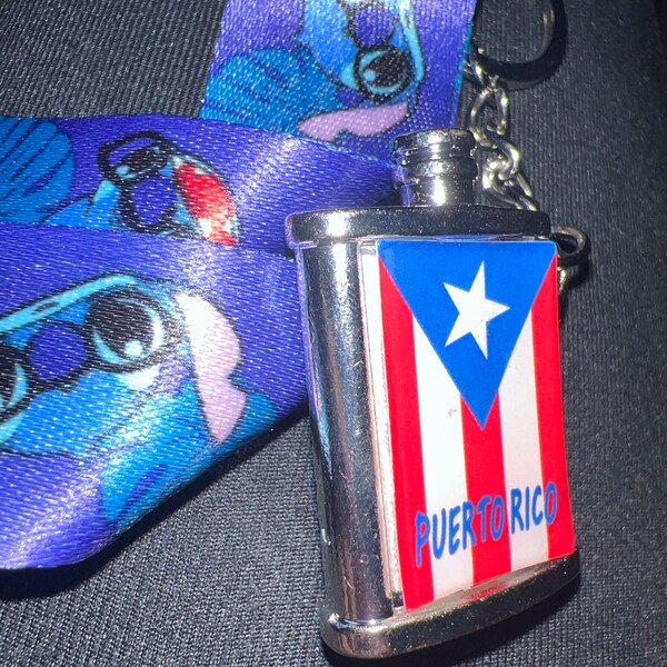 Puerto Rico Flag Keychain - Etsy