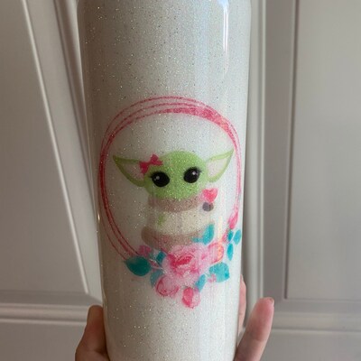 Baby Yoda Ring of Flowers, Mandalorian, Grogu, Birthday Logo - Etsy