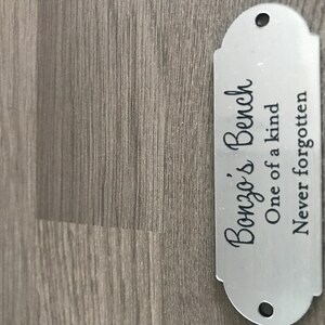 Personalised Bench Plaques Silver Memorial Plaque - Etsy UK