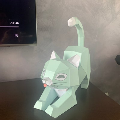 Cat Papercraft, Paper Sculpture, Cat Sculpture, Paper Art, Cat Art ...