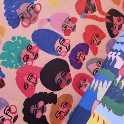 Birthday Groovy Card, A6 Happy Birthday Retro Smiling Flower Red ...