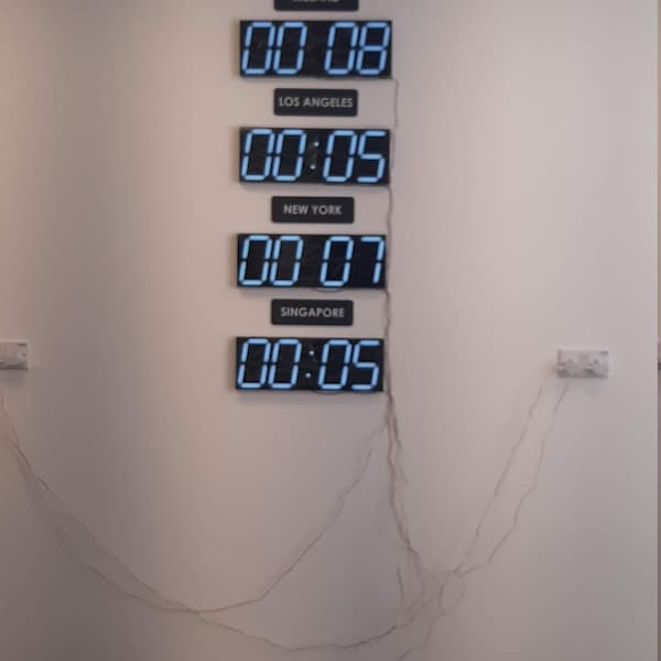 Bsign - World Clock Sign - Time Zone Clock Signs - Wood Sign for Wall ...