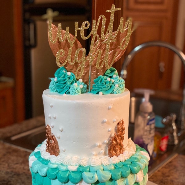 Twenty Eight Cake Topper / 28th Birthday Cake Topper / 28 Years Old ...