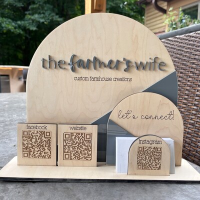 QR Sign for Business Laser File Social Sign Laser File QR Code Laser ...