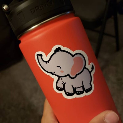 Ellie the Elephant Vinyl Sticker Animal Sticker Adventuringstickers ...