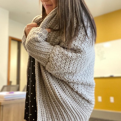 Crochet Pattern / Easy Cardigan From Rectangle / Beginner - Etsy
