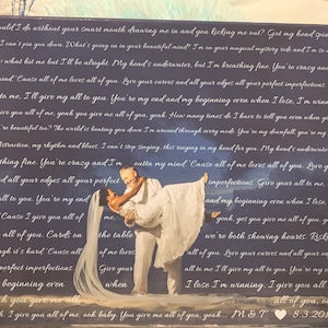 Custom First Dance Lyrics on Your Photo digital File - Etsy