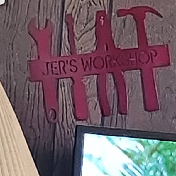 Custom Metal Shop Sign | Workshop Sign for Him | Gifts for Him Gifts ...