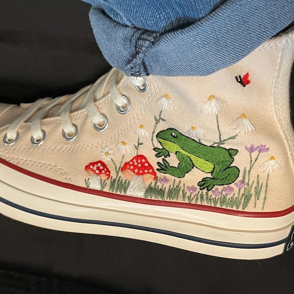 Embroidered Converse/converse Mushroom Chuck Taylor 1970s Converse ...