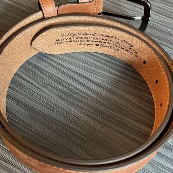 Custom Leather Belt for Men, Engraved Leather Belt, Personalized ...