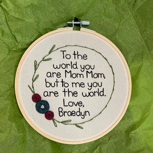 I Love You to the Moon and Back Embroidery Hoop Set Cute - Etsy