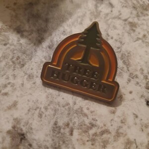 Tree Enamel Pin, Environmental Pin, Tree Hugger Hat Pin, Forest Lover ...