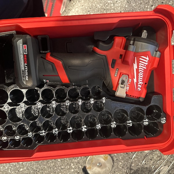 M18 Packout Organizer Case for Milwaukee Packout Hex Bits and Battery ...