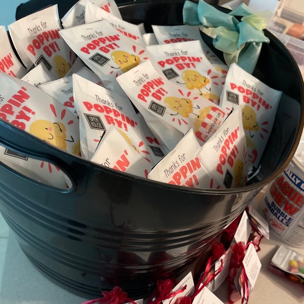 Open House Popcorn Tag Printable - Popcorn Pop by Tag - Realtor Open ...