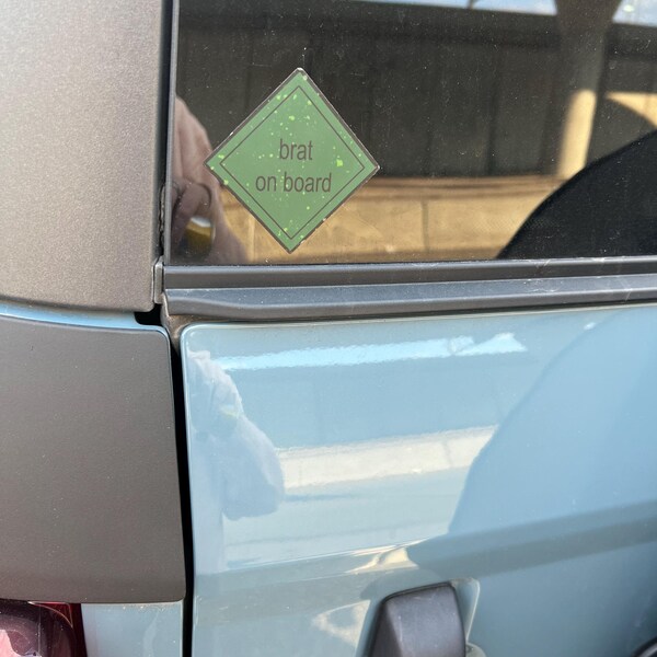 Brat on Board - Car Sticker - Charli XCX Brat - Inspired - Brat Gift ...