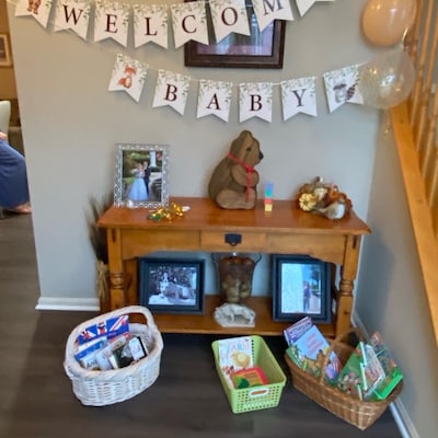 Woodland Animals Welcome Baby Banner Kit, Woodland Creatures Baby ...