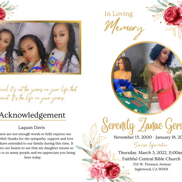 Military Funeral Program | Veteran Funeral Program American Flag | Celebration of Life ...