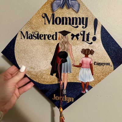 Custom Mommy Mastered It Graduation Cap Topper, Personalized Cap ...