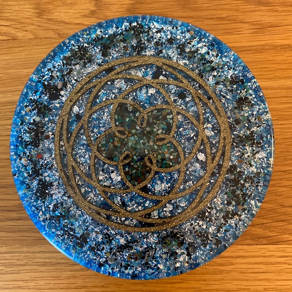 XL Pyramid-lapis-torus Symbol-orgone Energy Generator-24k Gold-copper ...