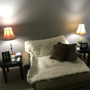 Exclusive Genuine Unique WOVEN Lamb Sheepskin, Lambskin Rug, Pelt ...